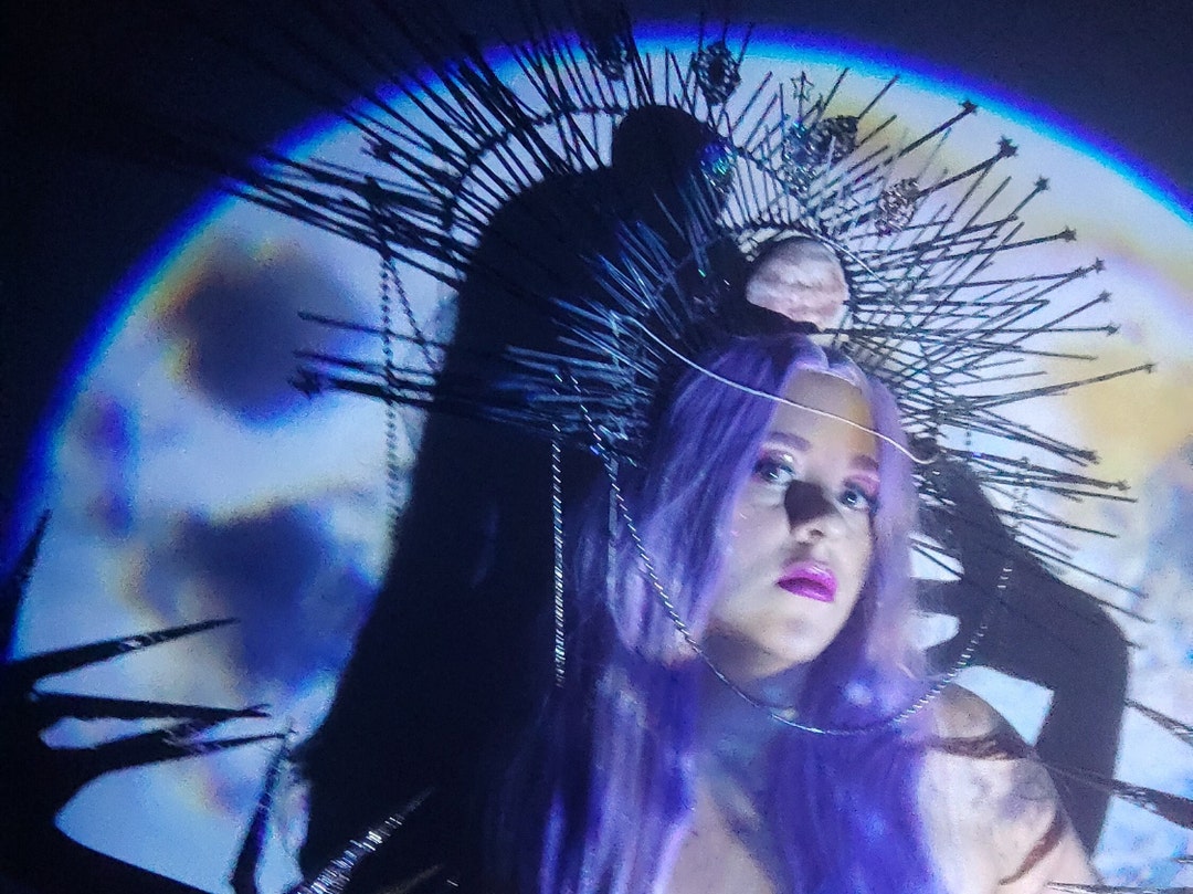 SATURN: Headpiece With Saturn and Stars, Cosmic Crown, Headset, Stars ...