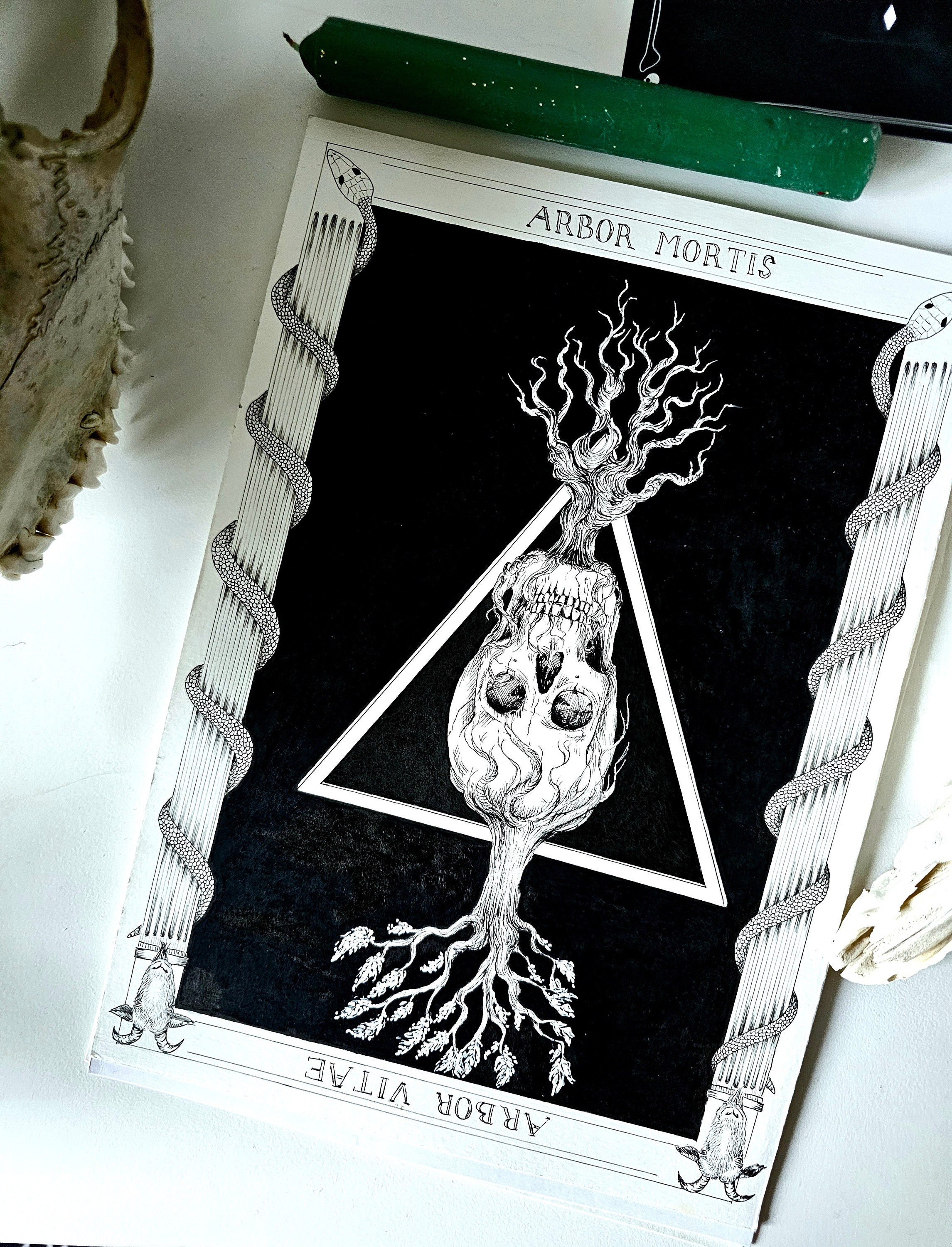 ARBOR MORTIS VITAE: Ink Drawing of the Tree of Life and Death ...