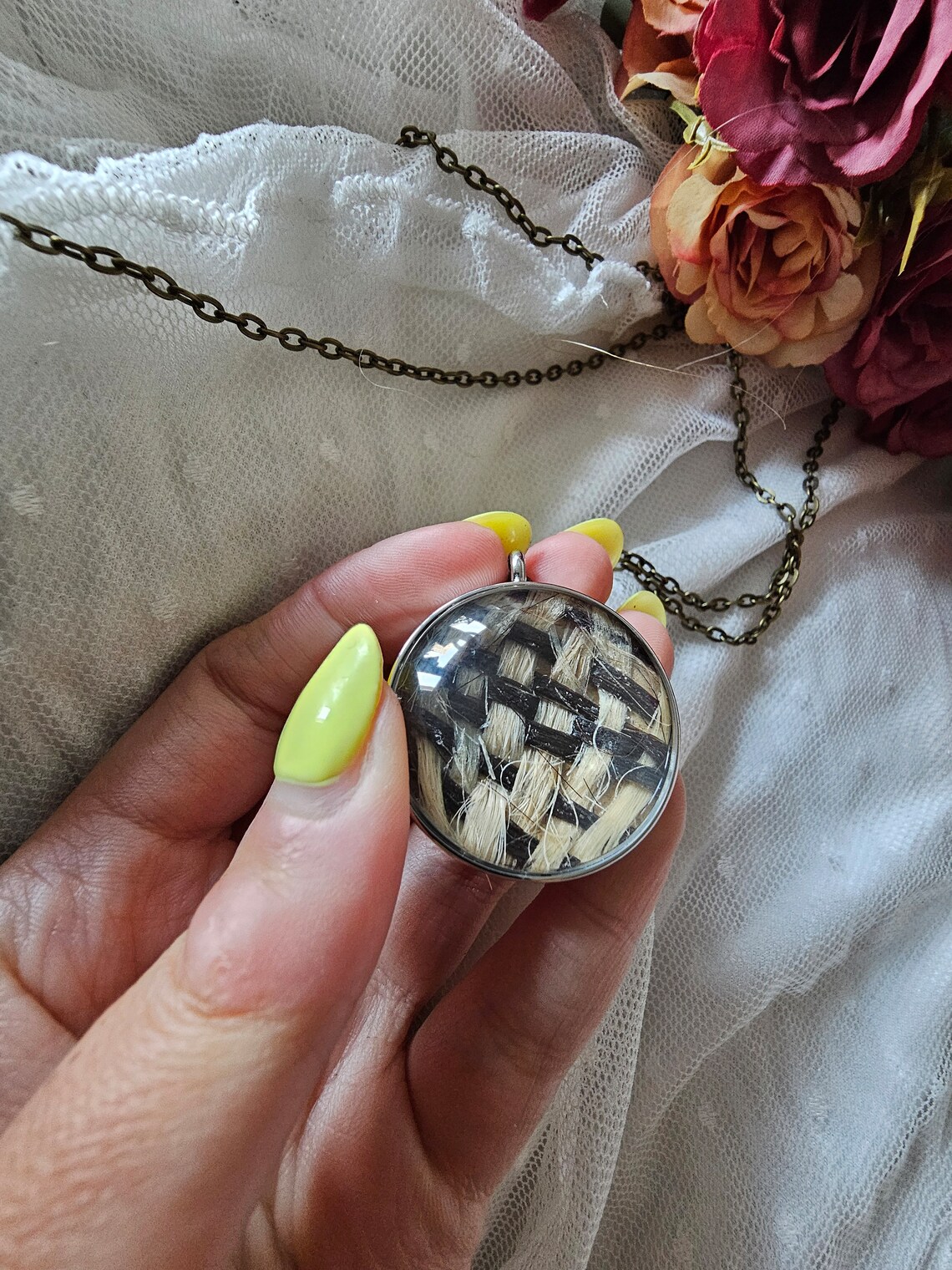 MOURNING: Victorian Locket With Human Hair Locks, Mourning Jewellery ...