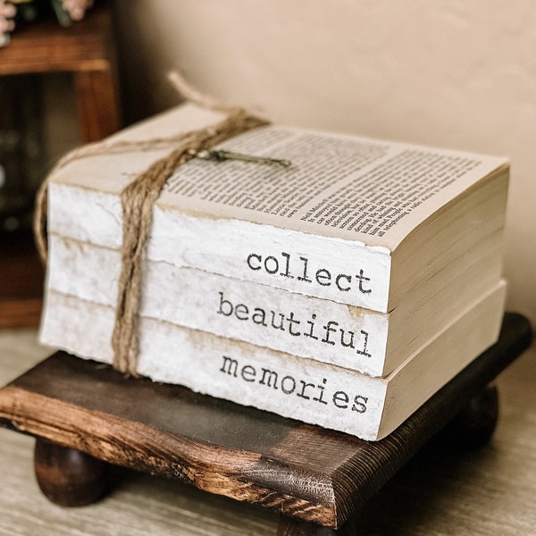 Stamped Book Stack - Etsy