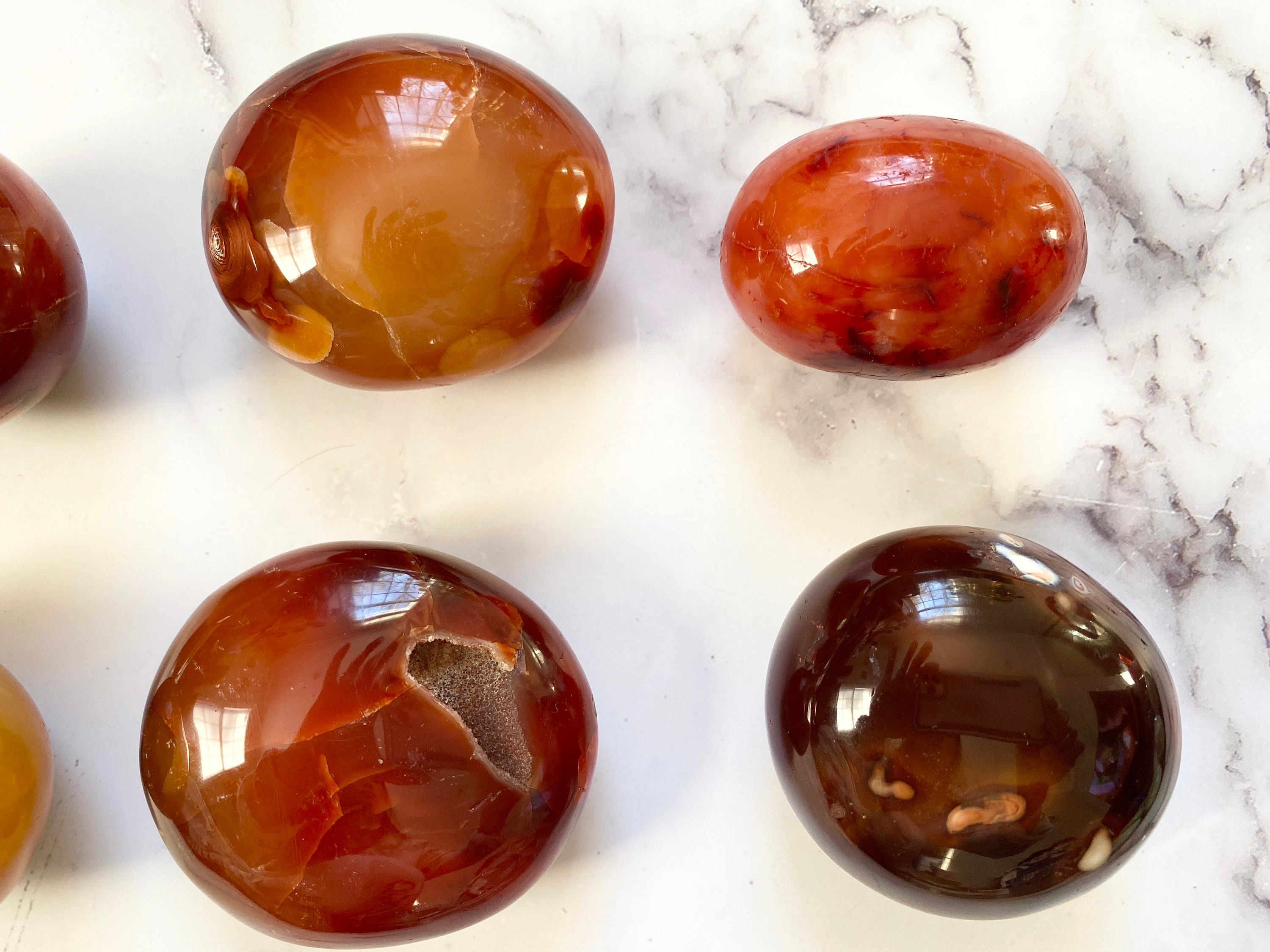 Natural Carnelian Red Palm Stones Polished Palm Stone Red | Etsy