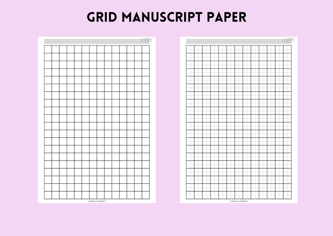 GRID MANUSCRIPT PRACTISE Worksheet | Languages Chinese Japanese Korean ...