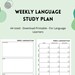 Weekly Language Learning Study Plan | Digital Download | Foreign ...