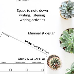 Weekly Language Learning Study Plan | Digital Download | Foreign ...