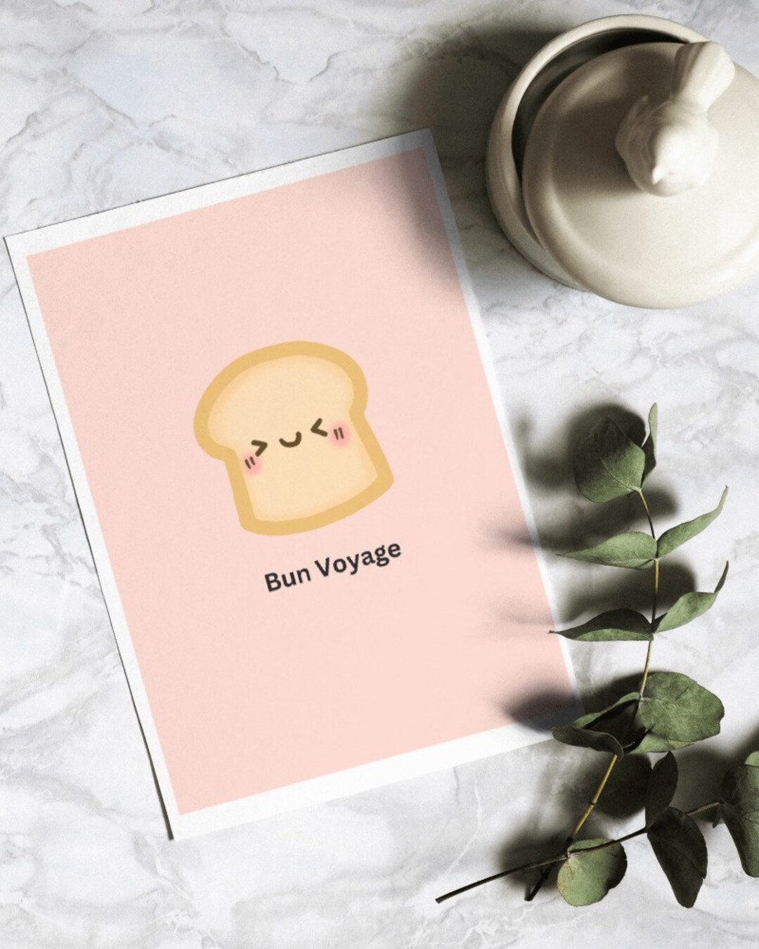 Bun Voyage Printable Card Bon Voyage Greeting Card Cute Travel Greeting ...