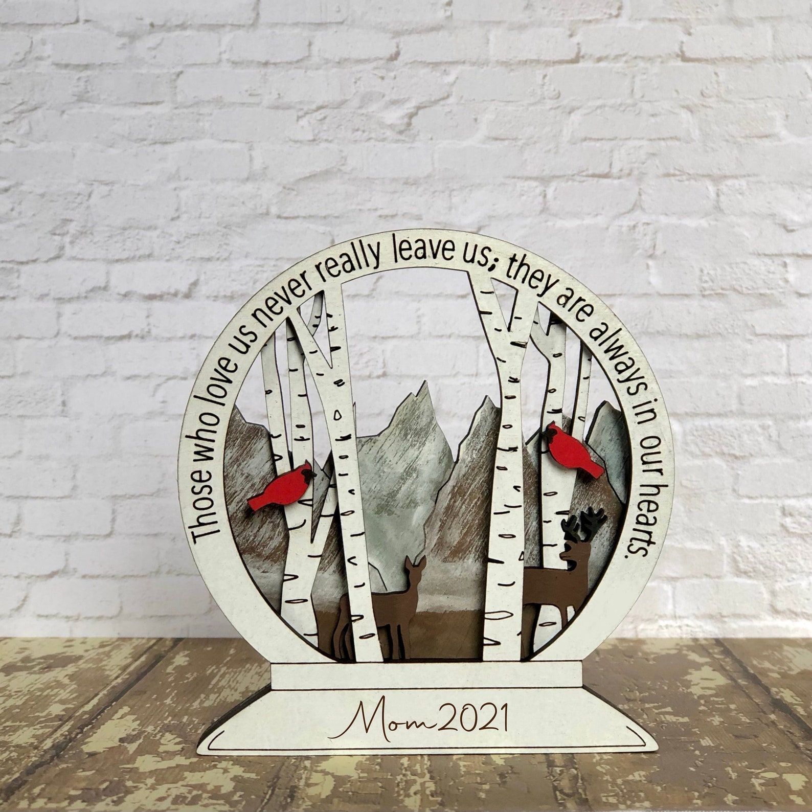 Memorial Cardinal Gift Family Sympathy Gift in Loving Memory - Etsy