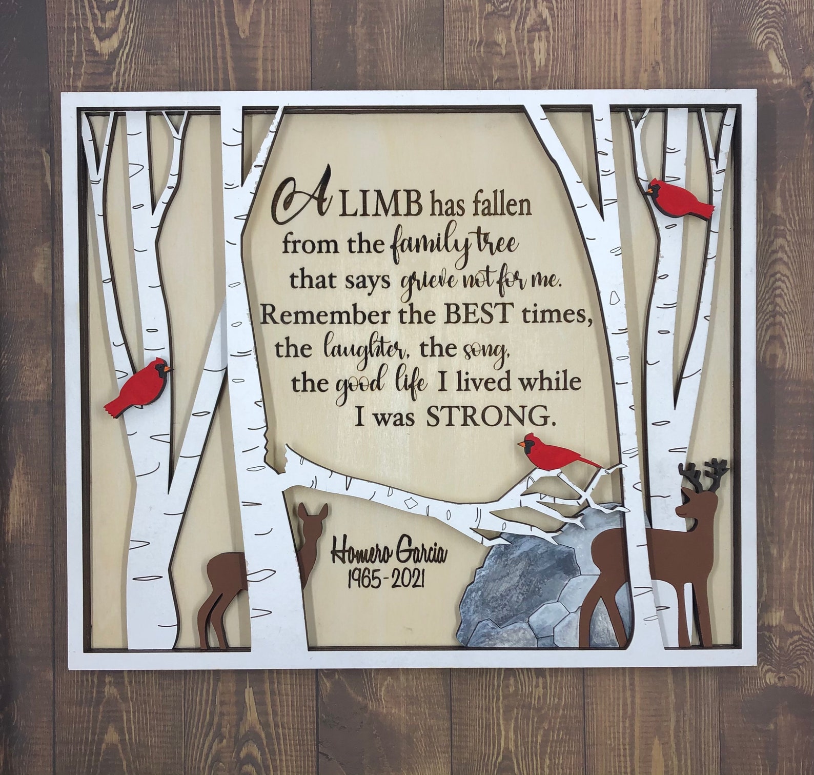 A Limb Has Fallen Sign Sympathy Gift Memorial Gift for Loss - Etsy UK