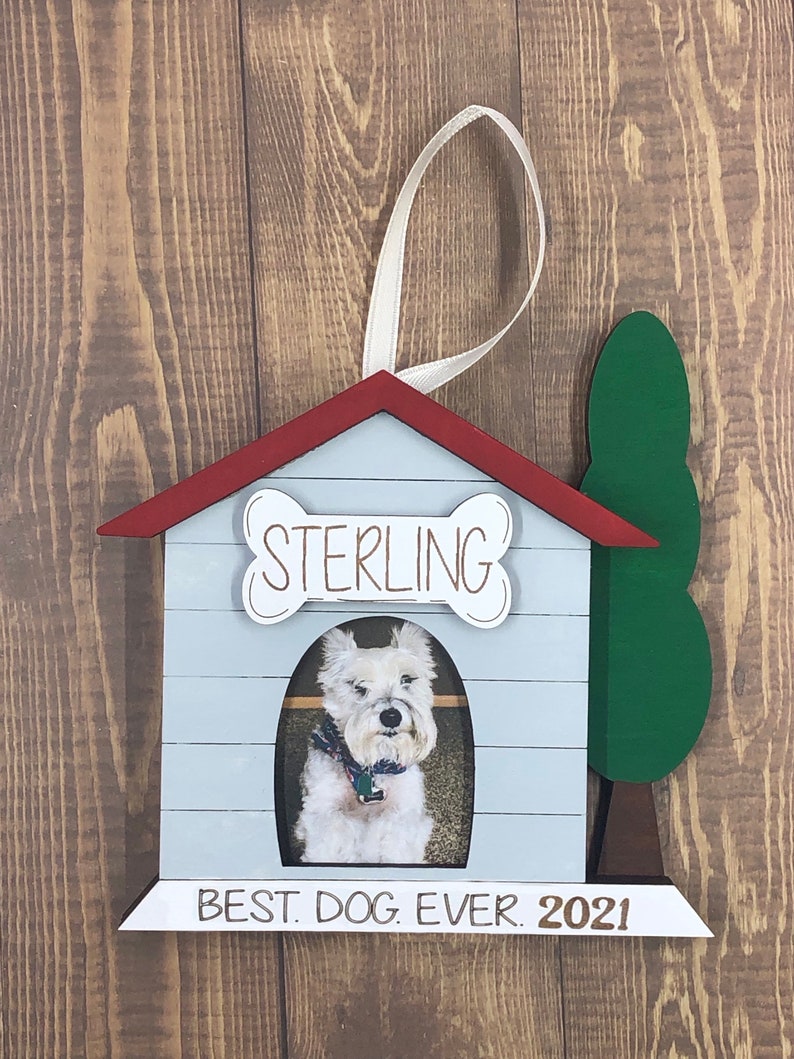 New Puppy Gift Dog Photo Frame Puppys First Christmas - Etsy
