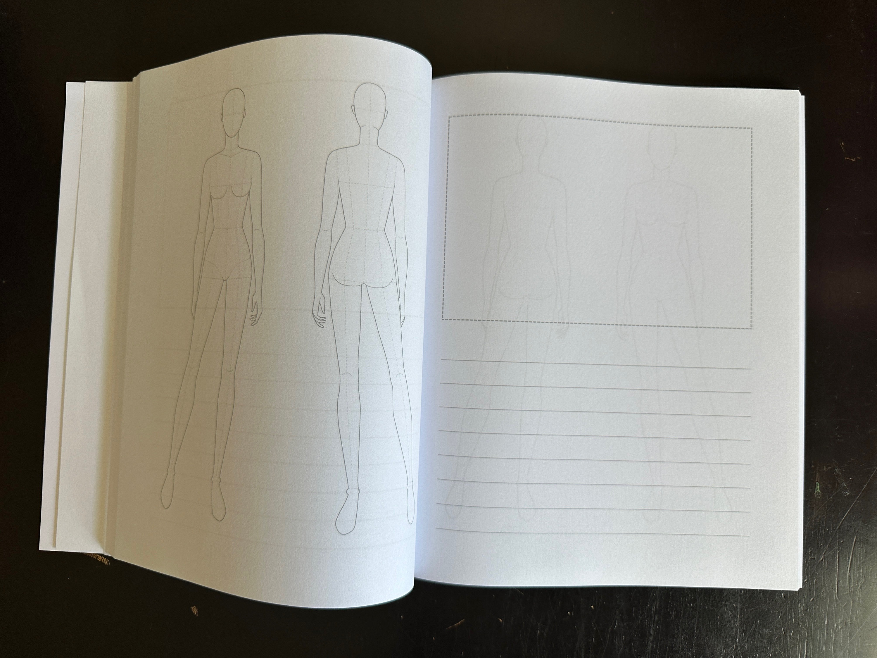 Fashion Design 8x10” Sketchbook for Clothing Design and Sewing ...