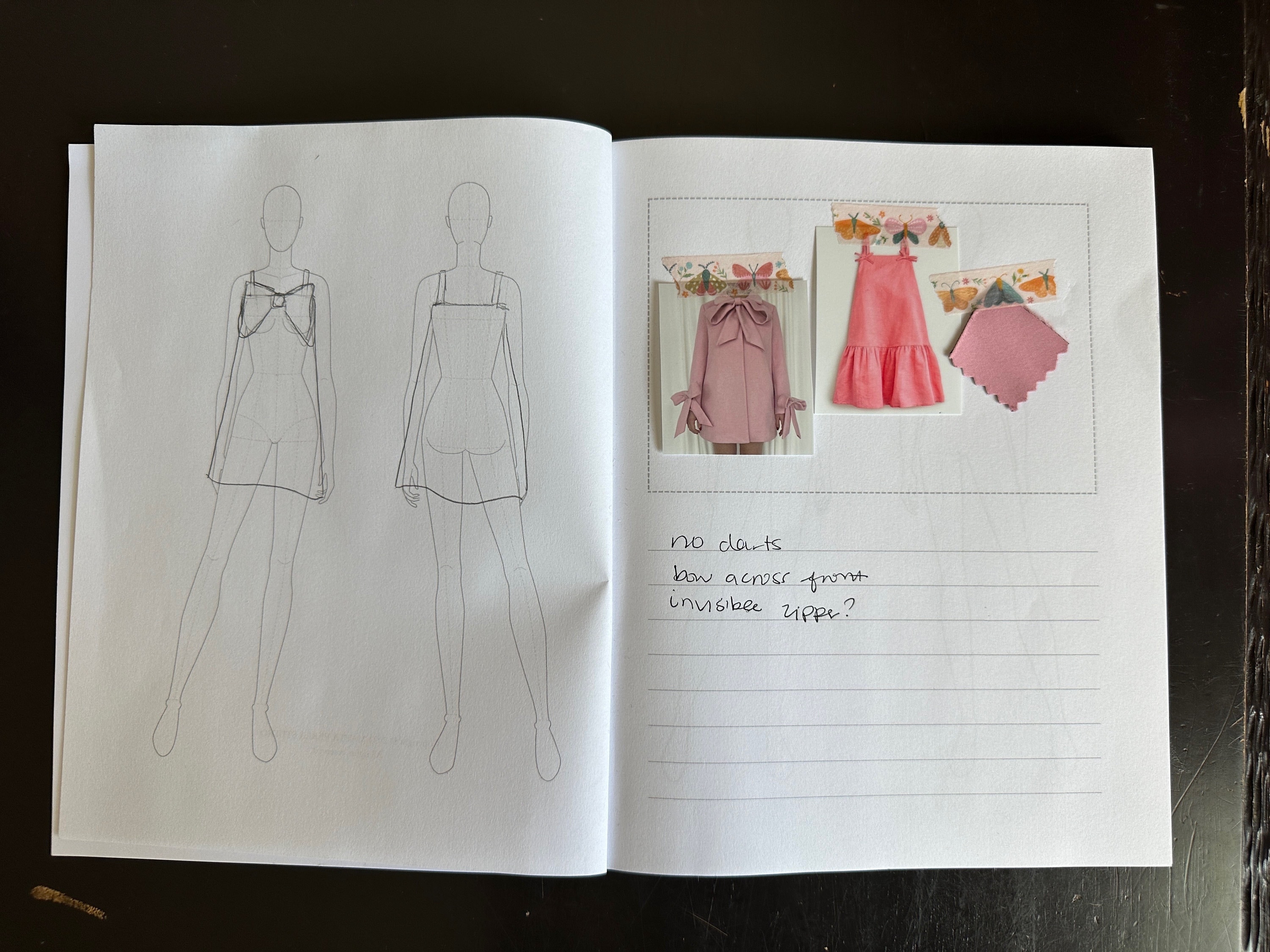 Fashion Design Sketchbook Set for Clothing Design and Sewing | Fashion ...