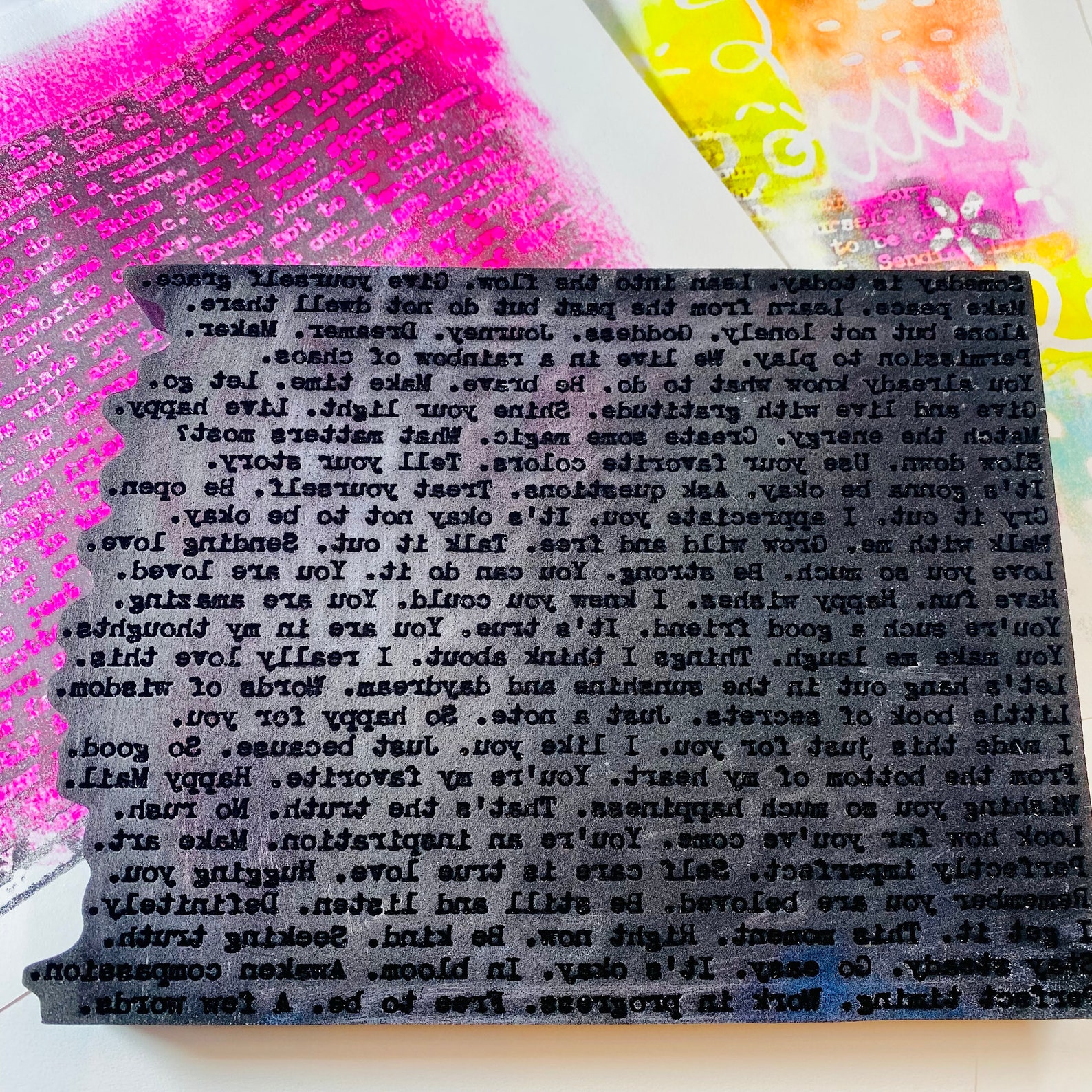 A Few Words Foam Imprint Pad Designed by Kae Pea - Etsy