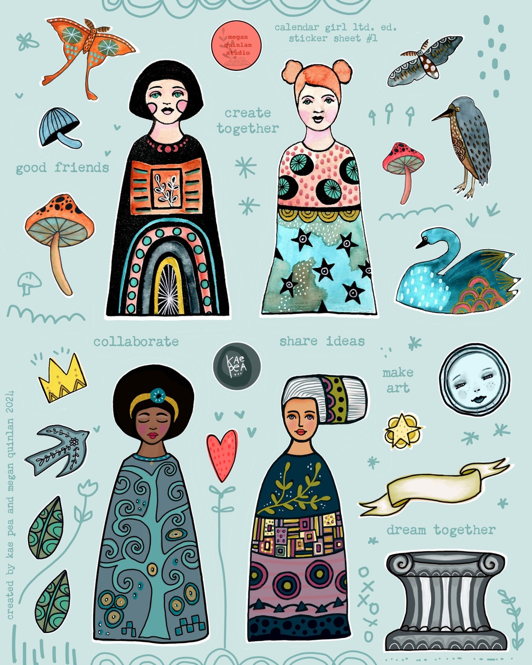 Calendar Girls Sticker Sheet - Etsy