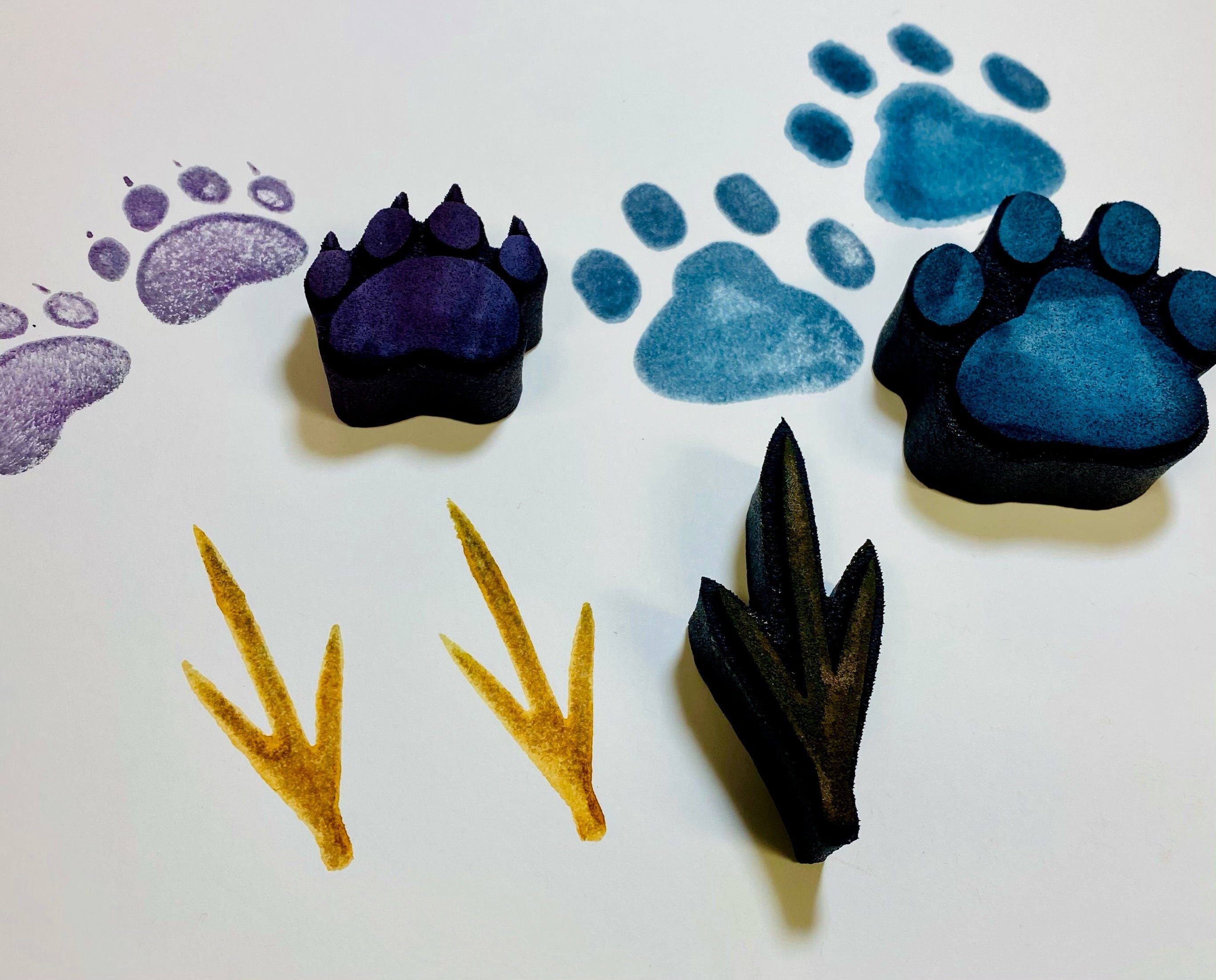 Animal Tracks Set of 3 Foam Stamps Designed by Kae Pea - Etsy