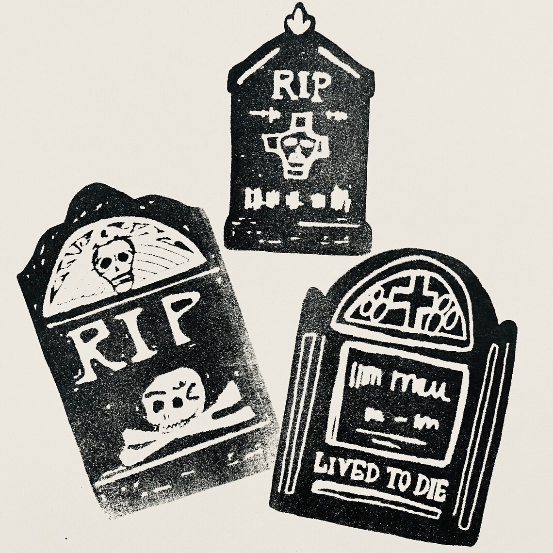 Headstones Foam Stamp - Etsy