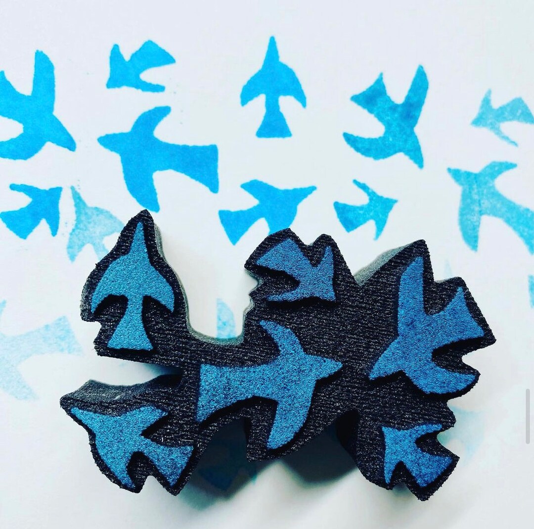 Mini Flock - Foam Stamp Designed by Kae Pea - Etsy