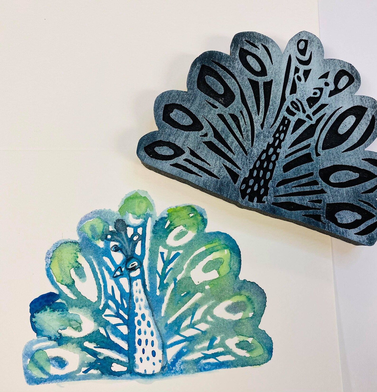 Peacock - Foam Stamp - Etsy