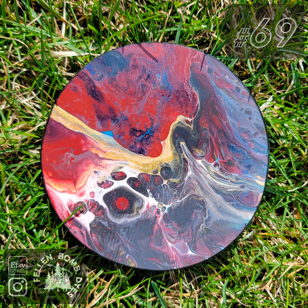 Disc Golf Mini Marker Acrylic Pour on Plywood - Etsy