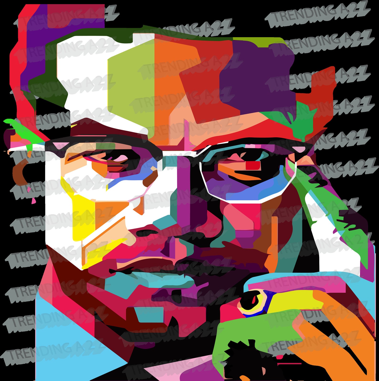 Digital Download Malcolm X Colorful Abstract Art for Sublimation ...