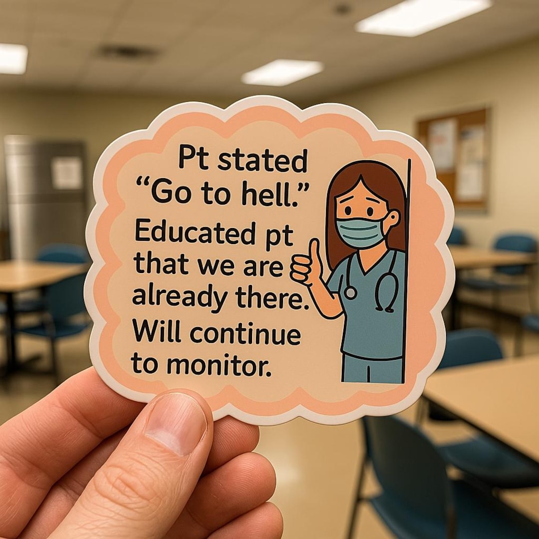 Funny Nurse Sticker | Go to Hell Quote With Sarcastic Comeback | Dark Humor for Nurses | Gift ...