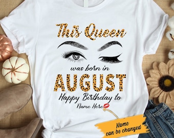 Personalized A Queen Was Born in July Shirt, Black Queen July Shirt ...