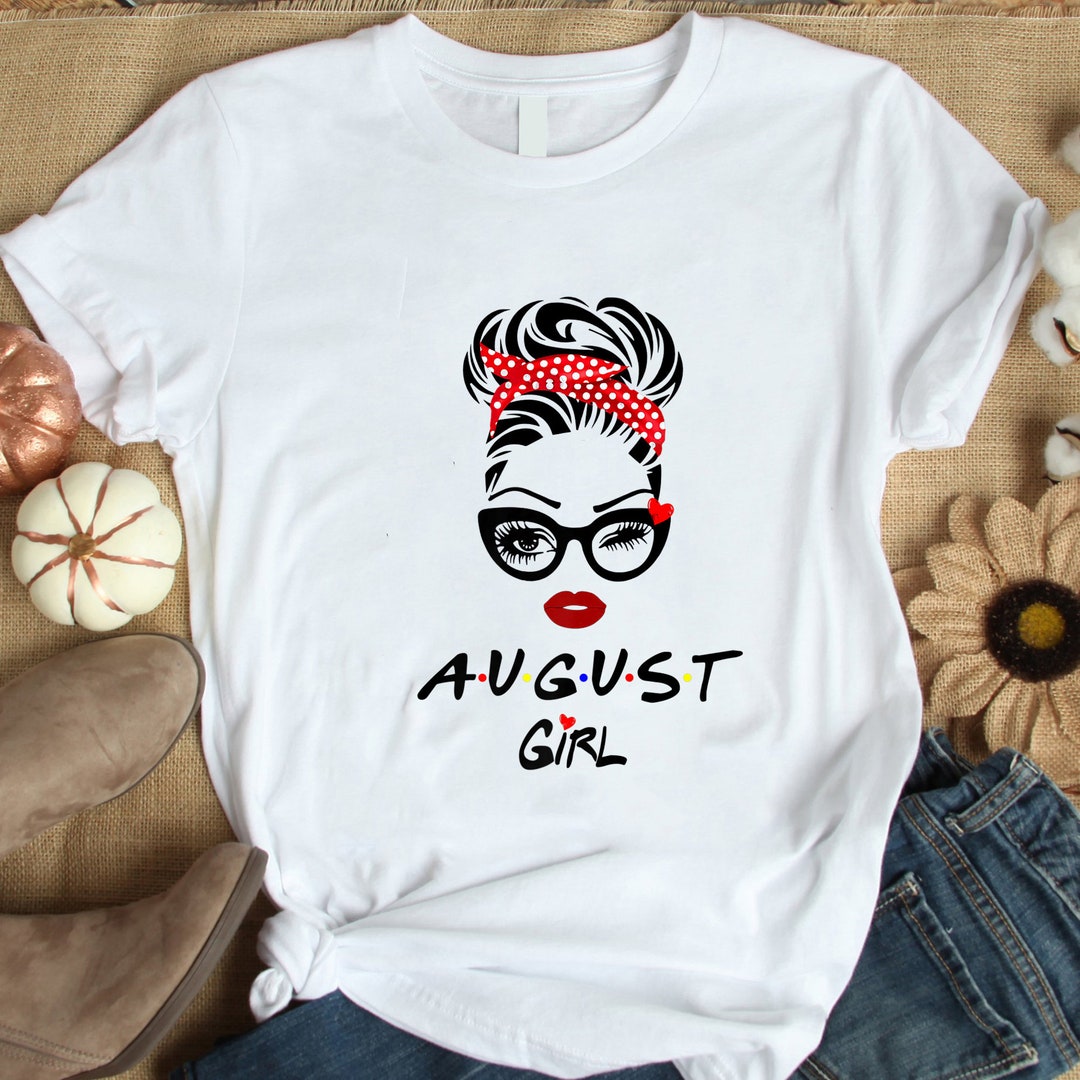 August Girl Wink Eye Woman Face Wink Eyes Lady Shirt, Black Queen Shirt ...