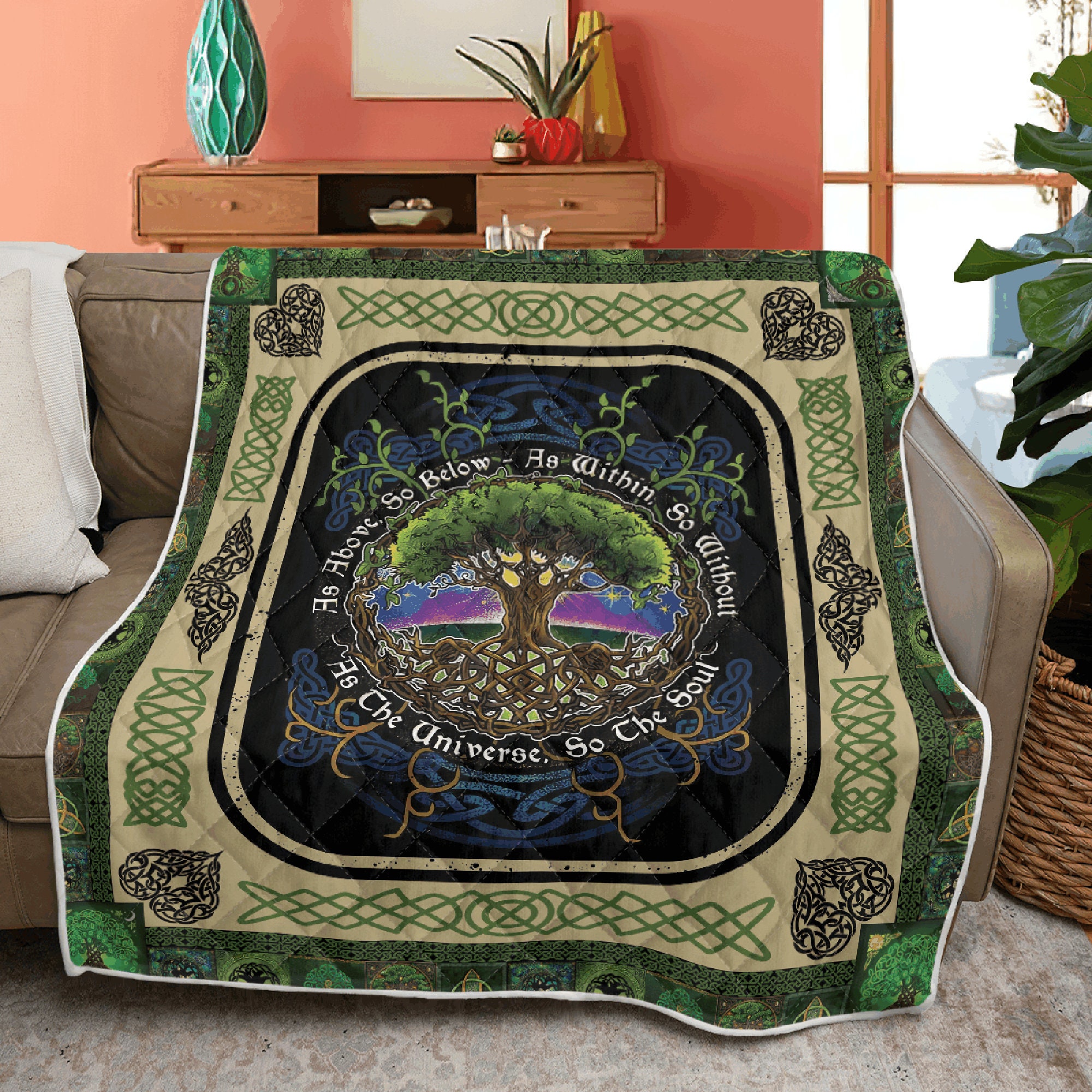 Irish Tree of Life Quilt the Celtic Knot Tree of Life Quilt - Etsy