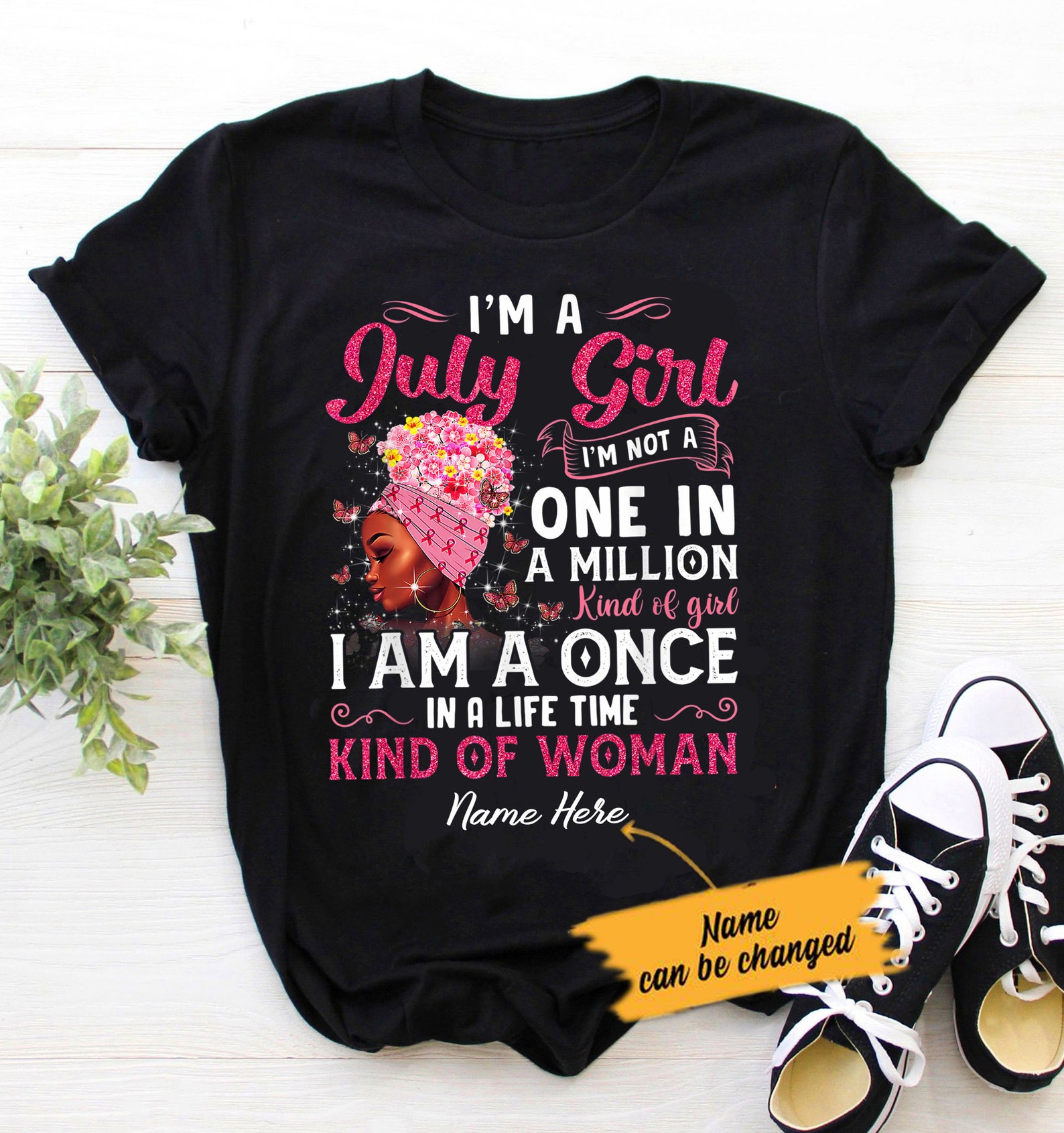 Personalized I'm A July Girl Afro Black Women Queen Shirt - Etsy