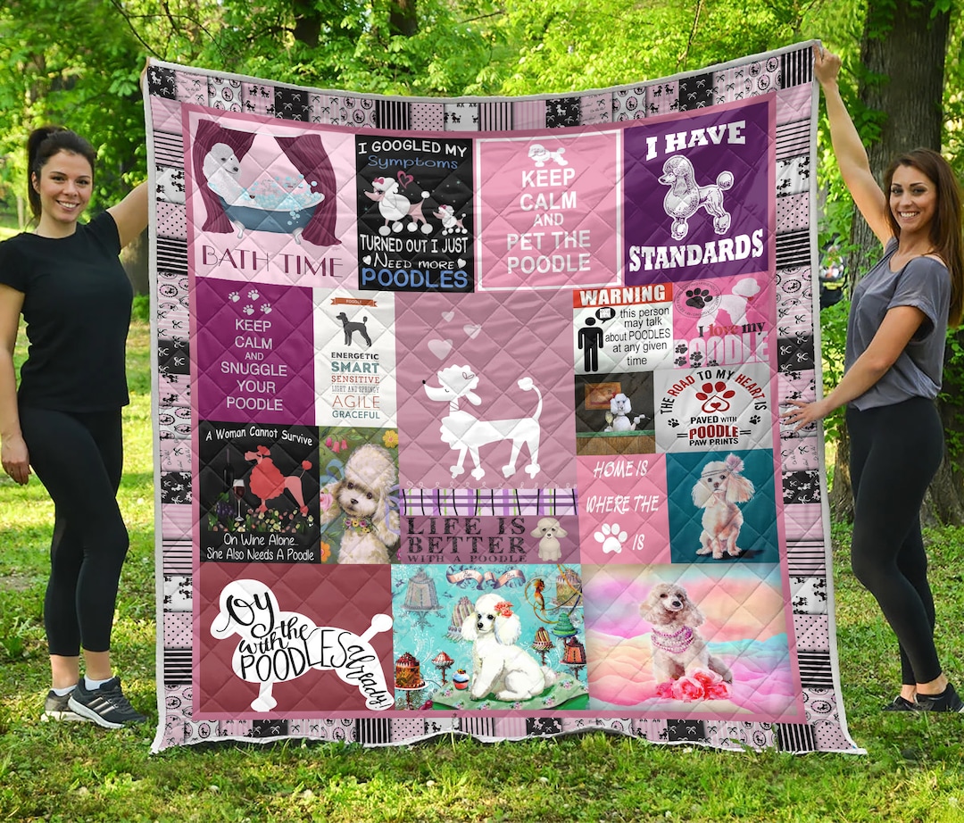 Poodle Quilt / Poodle Christmas Quilt / Poodle Xmas Quilt / Life is ...