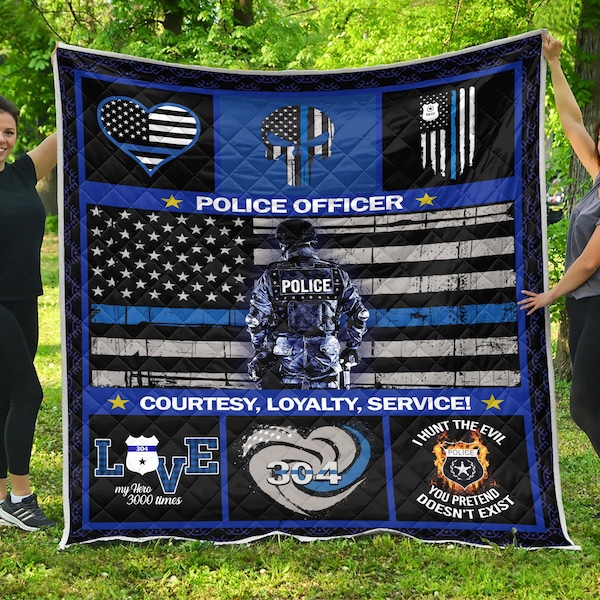 Police Officer Quilt - Etsy