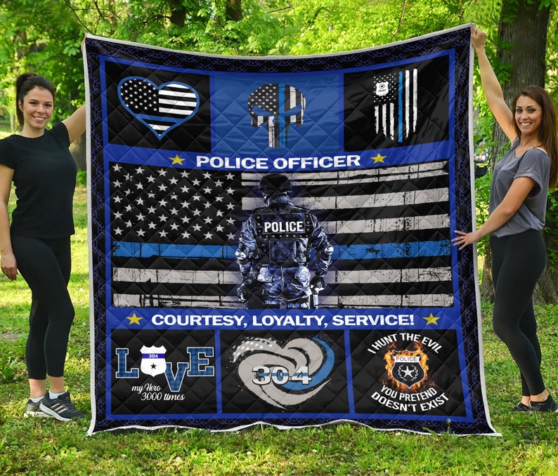 Merry Christmas Police Officer Quilt / Gift for Police Officer / Police ...
