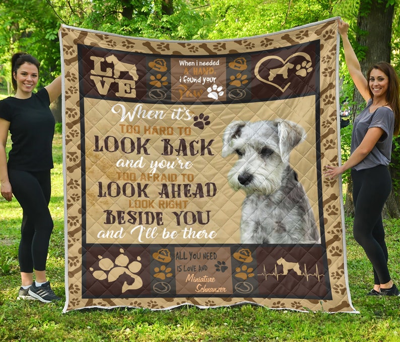 Miniature Schnauzer Quilt / Miniature Schnauzer Lovers Quilt / - Etsy