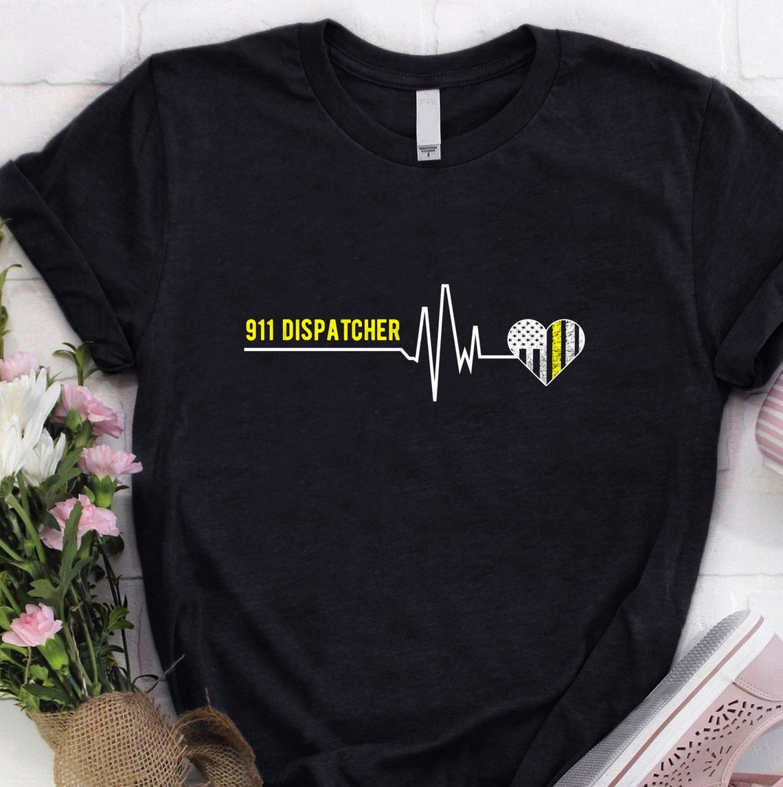 911 Dispatcher Shirt /911 Dispatcher Heartbeat Shirt / 911 Dispatcher ...