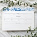 Printable Recipe Card | Vintage Blue Flower Recipe Cards 4x6 | Instant ...