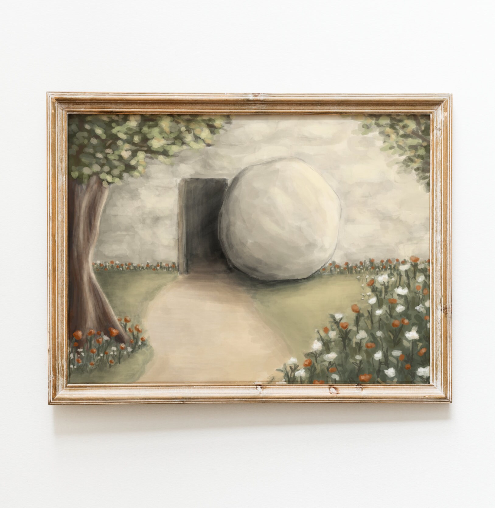 The Empty Tomb Jesus Garden Tomb Easter Art He is Risen Religious Art ...