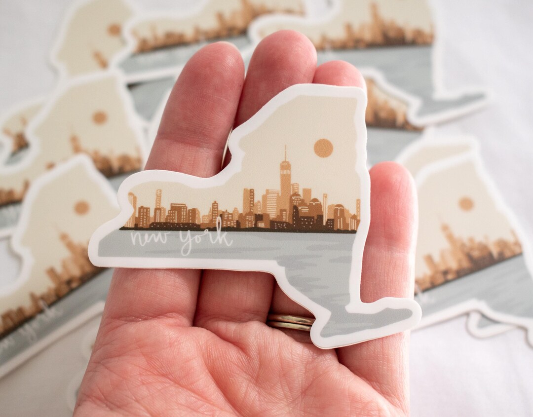 New York State Sticker | New York City | City Scape | City Outline ...