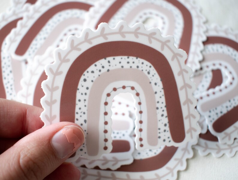 Boho Rainbow Sticker Water Proof Stickers Water Bottle and Laptop ...