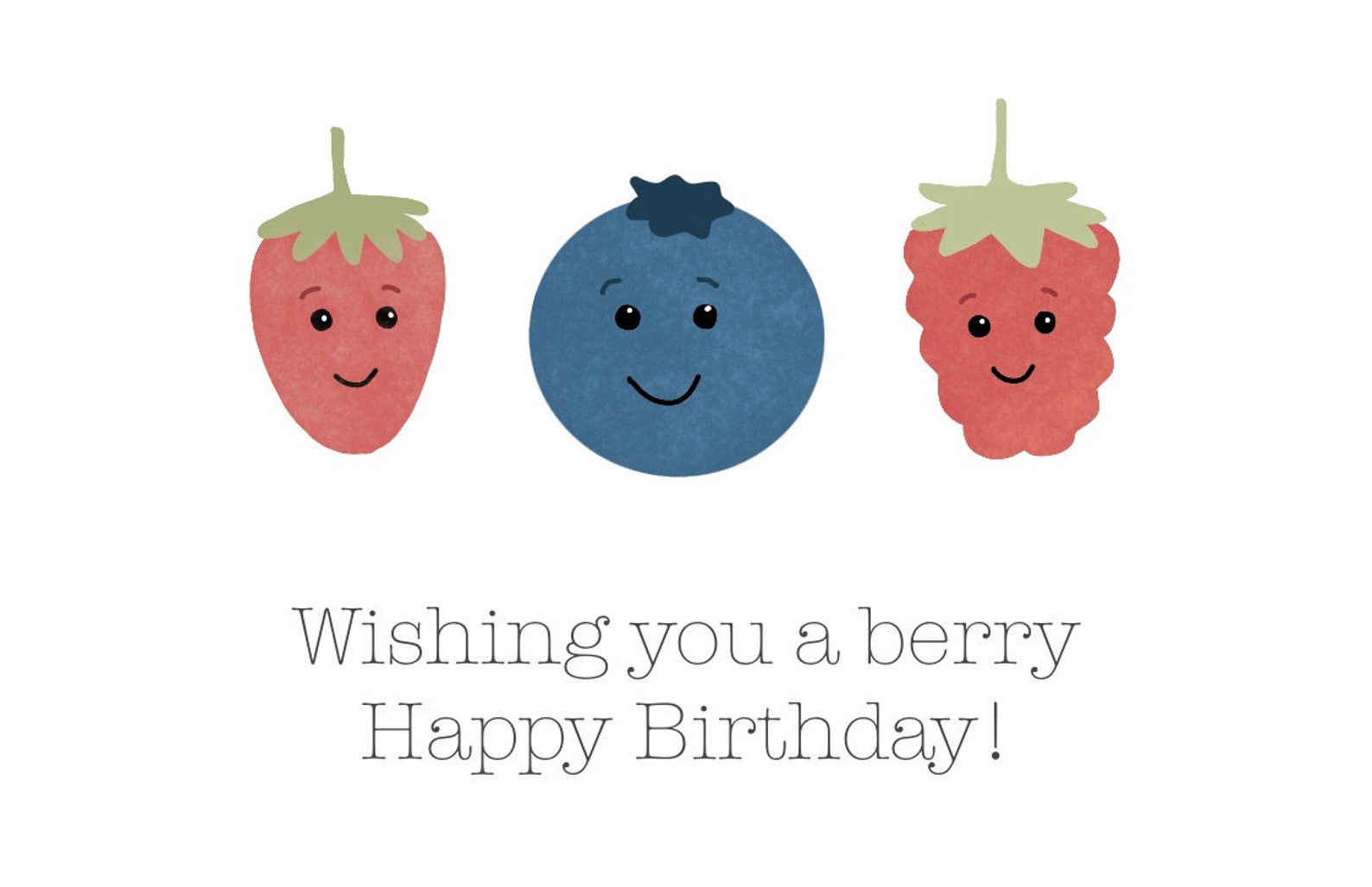 Berry Funny Birthday Card | Pun Birthday Card | Berry Happy Birthday ...