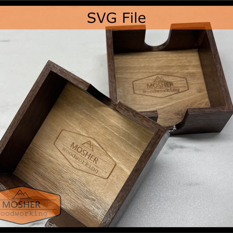 Square Coaster Holder Svg - Etsy