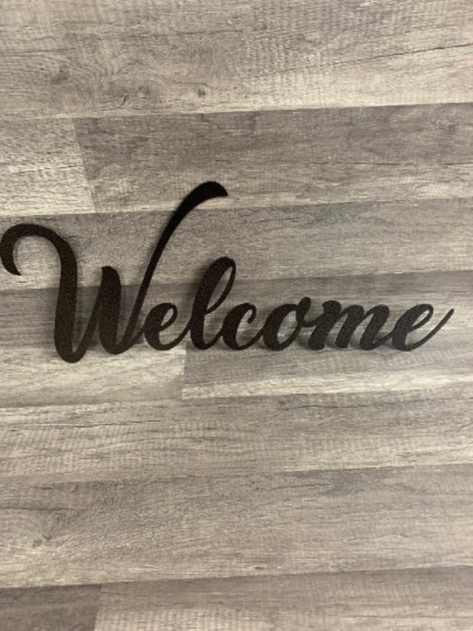 Welcome Sign-metal Welcome Sign-front Door Decor Cursive - Etsy