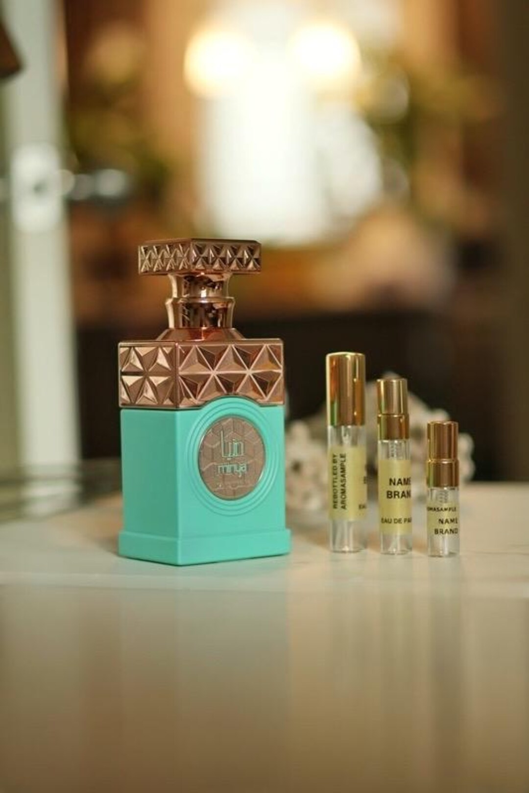 MINYA GREEN Paris Corner Perfume SAMPLE in Glass Atomizer 2ml, 3ml, 5 ...