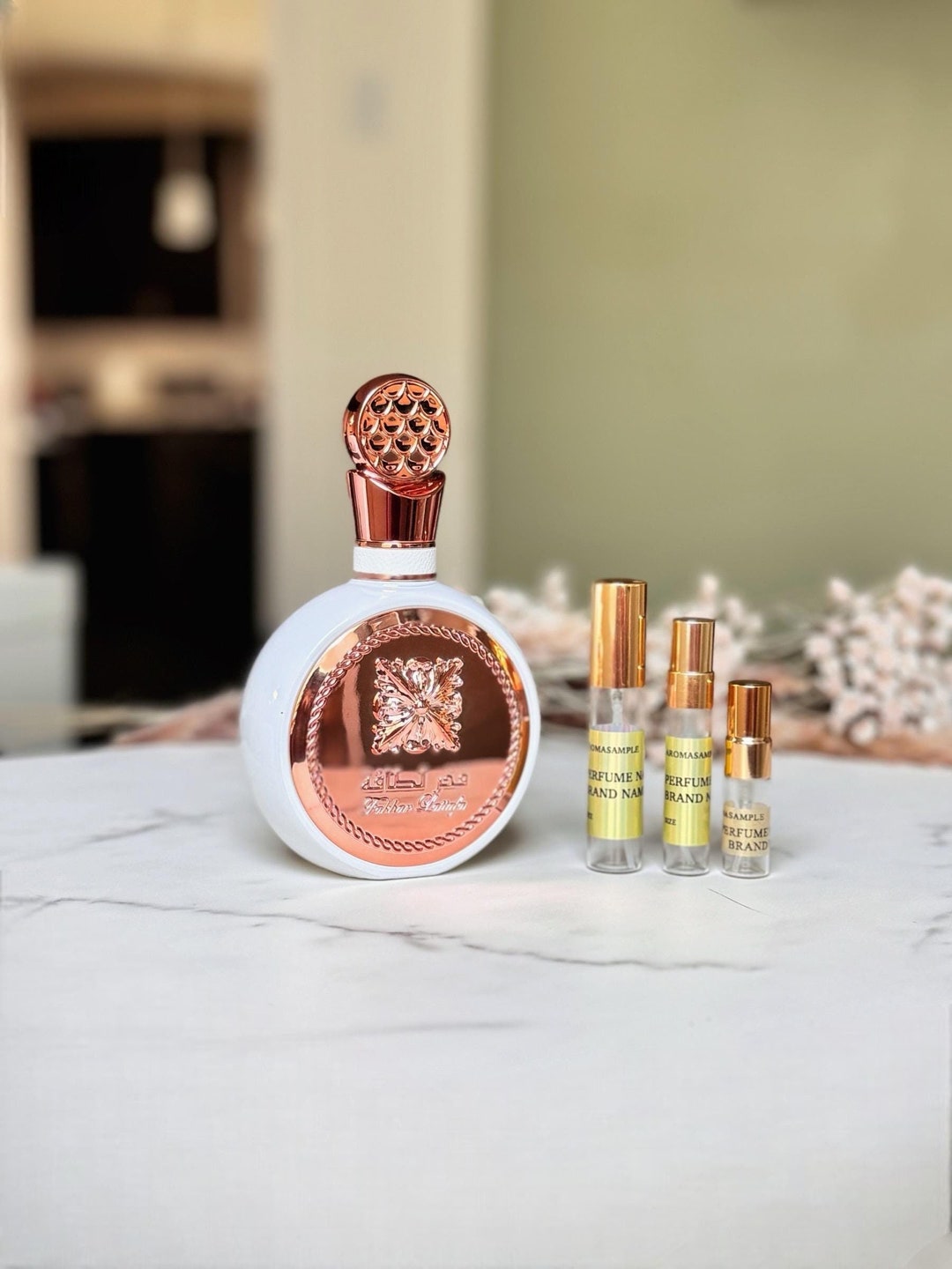 FAKHAR ROSE Lattafa Perfume Sample: Middle Eastern Fragrance in GLASS ...