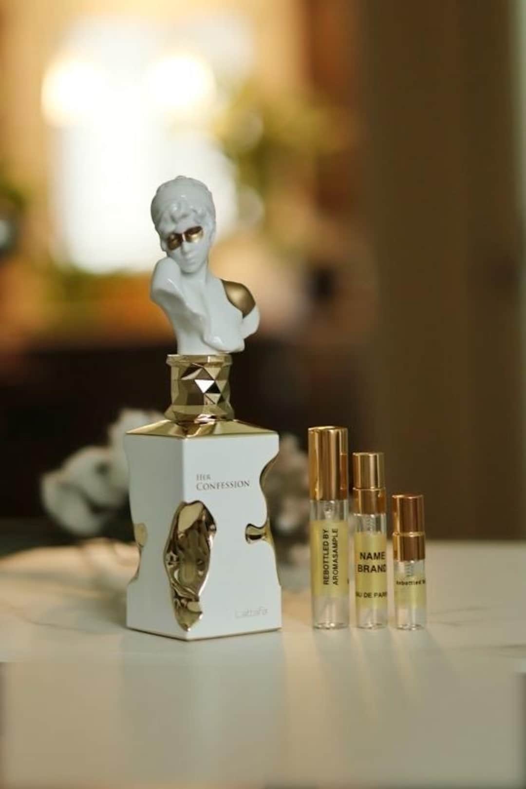 Her Confession Lattafa Perfume Sample: Creamy Floral Lactonic Scent - Etsy