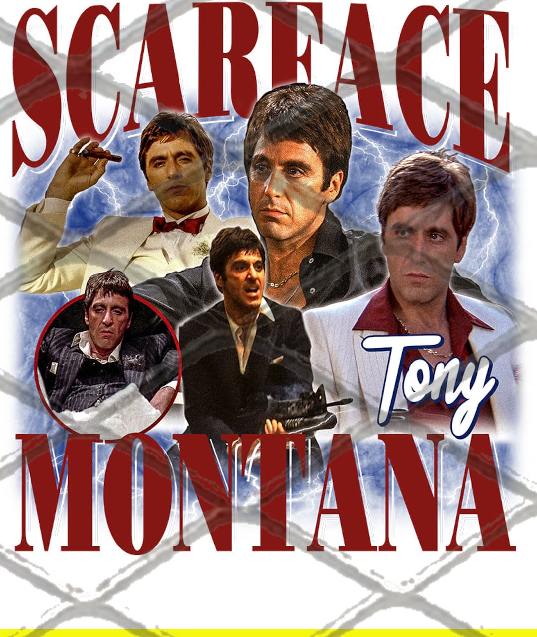 Scarface Tony Montana PNG Classic 90s Graphic Tee Unisex - Etsy Australia