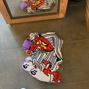 Orange Cat Fluffy Tufted Rug / %100 Handmade - Etsy