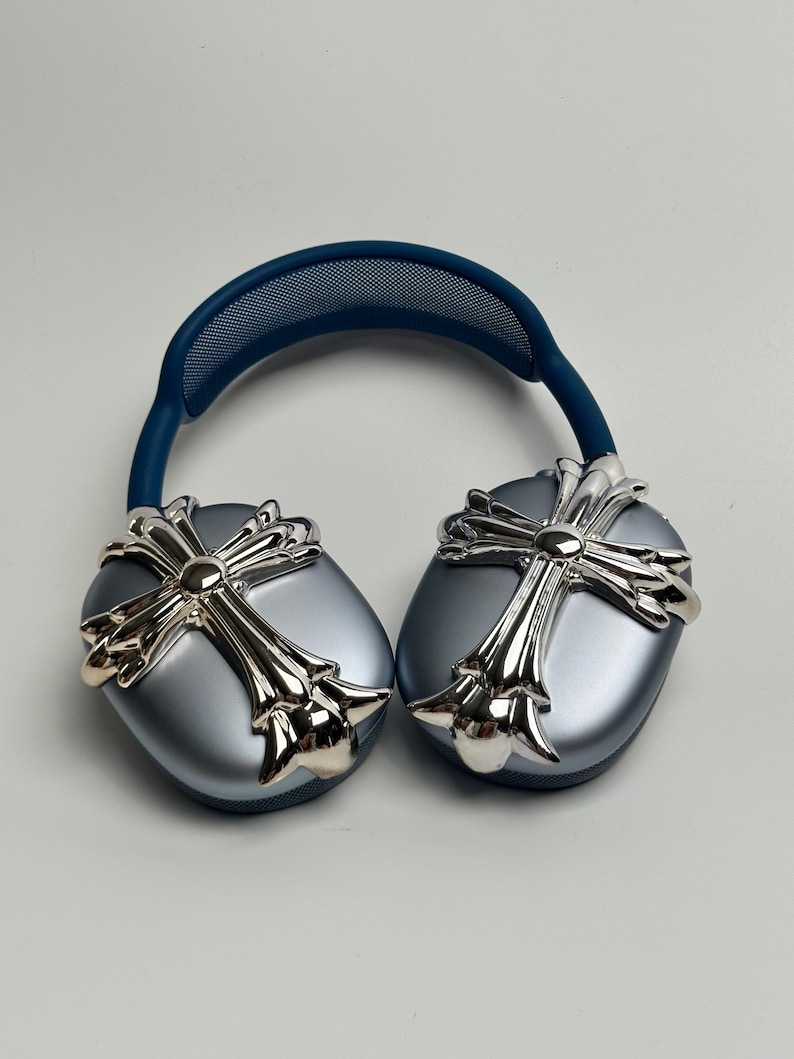Airpods Max 'pewter Cross' Headphones Attachment: 3D Resin Print Art ...
