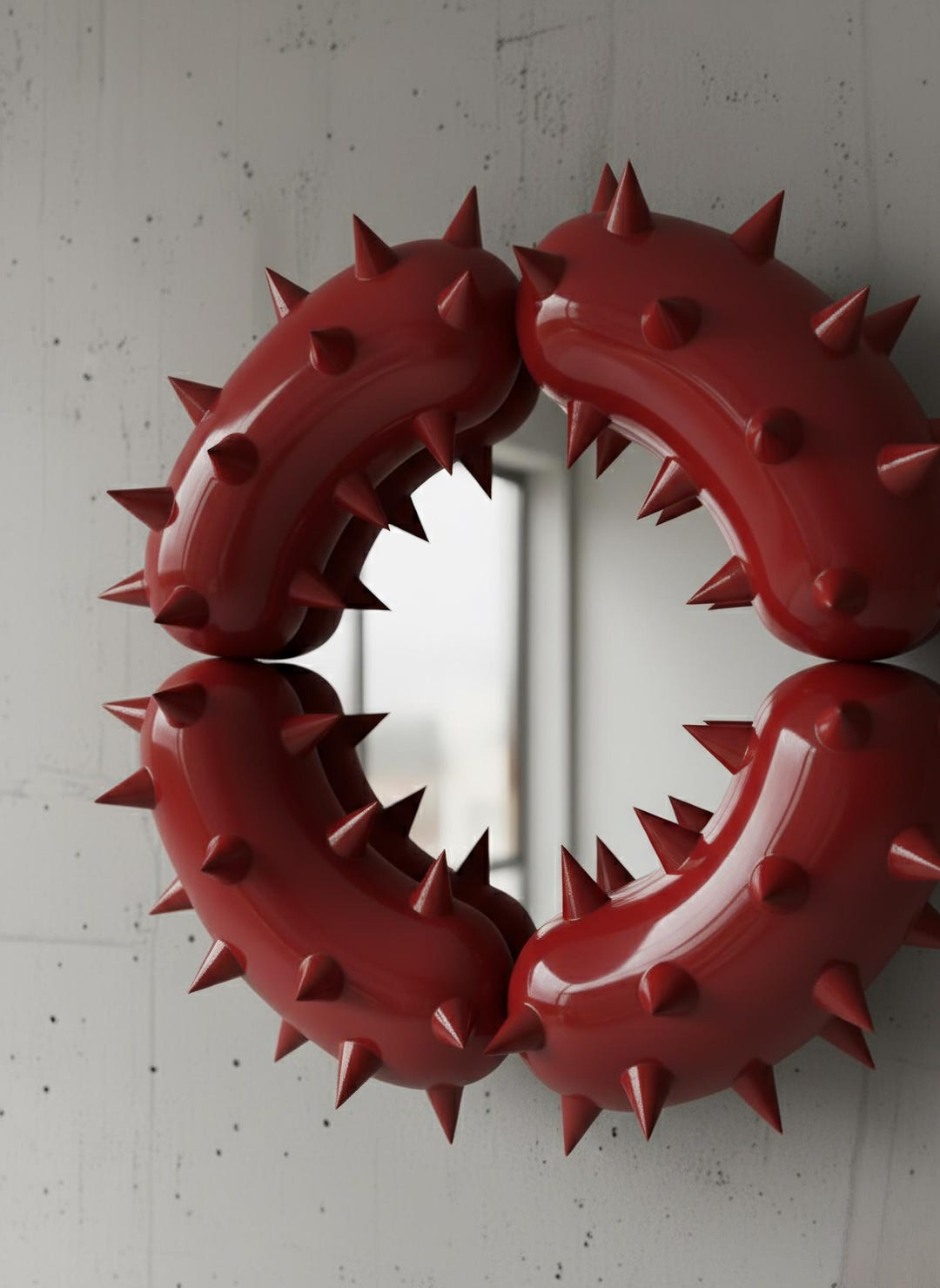 Cyberpunk Spike Mirror: 3D Printed Modular Wall Decor and Mirrors Frame ...