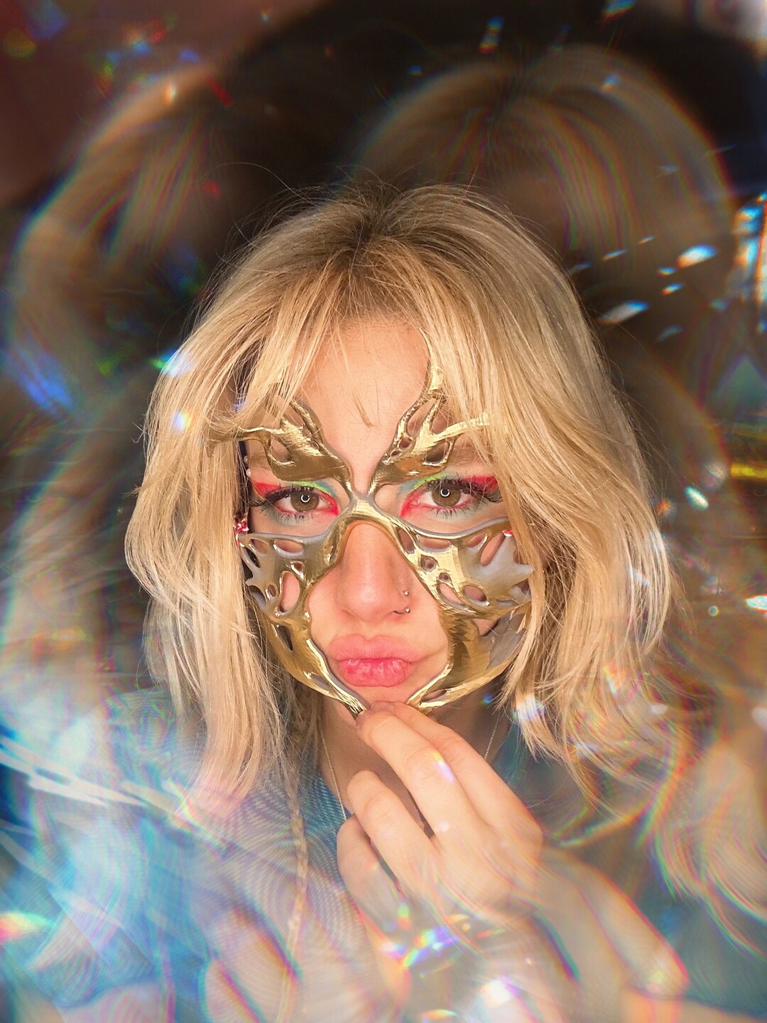 Bazed Face Mask Attachment Design by Tudze/ Masquerade Mask / Party ...