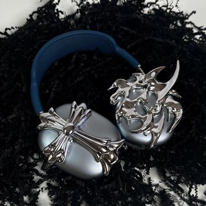 Airpods Max 'pewter Cross' Headphones Attachment: 3D Resin Print Art ...