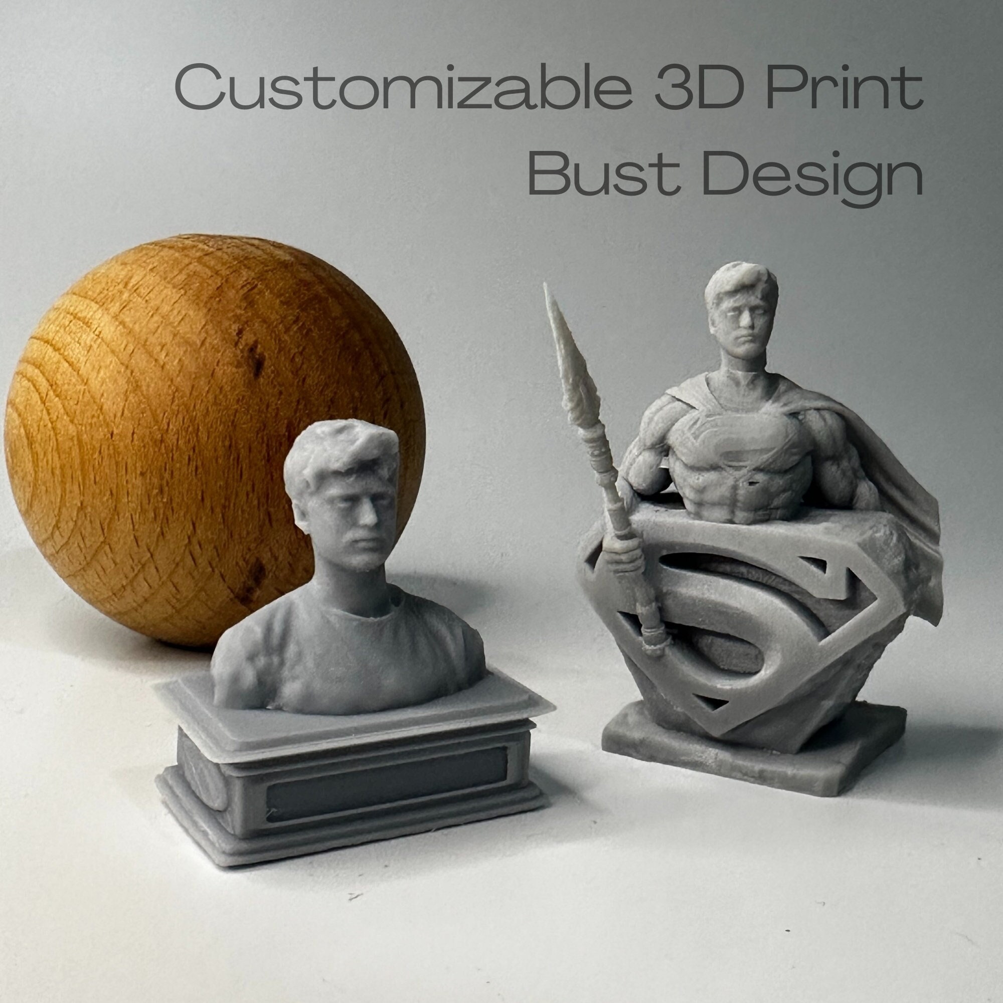 3D Printed Bust Figures, Action Figure, Super Hero, Custom Sculptures ...