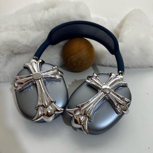 Airpods Max 'pewter Cross' Headphones Attachment: 3D Resin Print Art ...